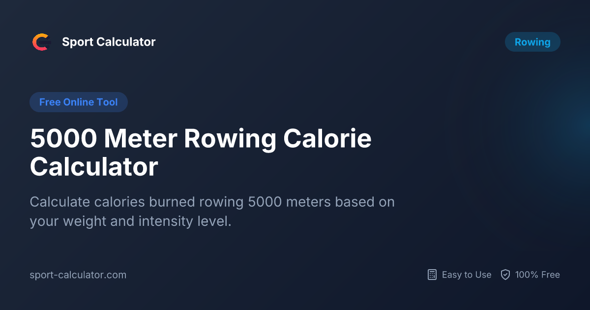 5000 Meter Rowing Calorie Calculator | Free & Easy to Use