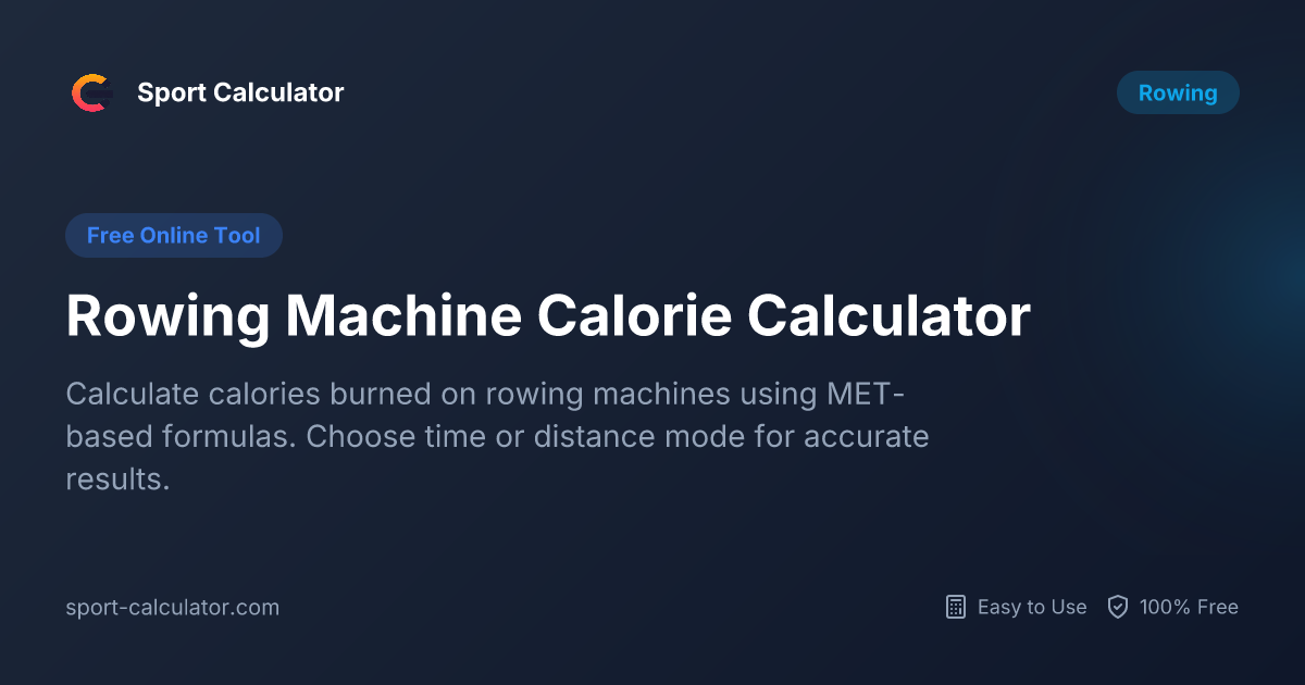 Rowing Machine Calorie Calculator | Free & Easy to Use