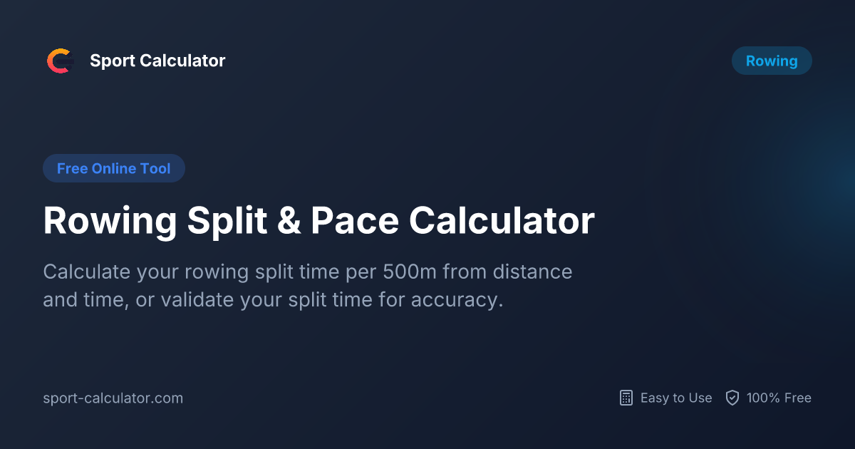 Rowing Split & Pace Calculator | Free & Easy to Use
