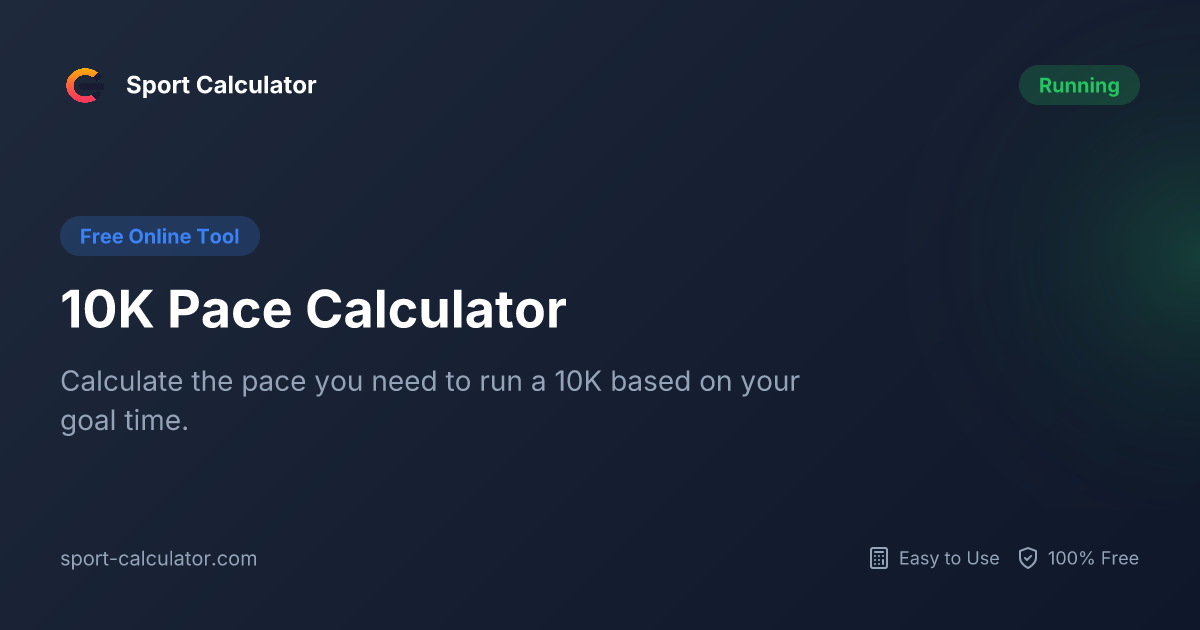 10K Pace Calculator | Free & Easy to Use
