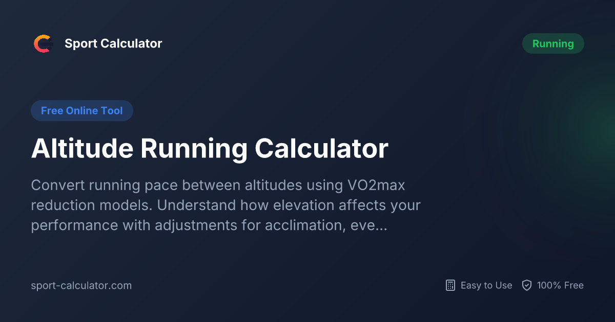 Altitude Running Calculator | Free & Easy to Use