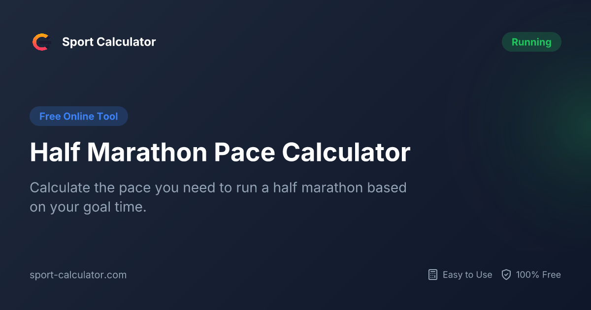 Half Marathon Pace Calculator | Free & Easy to Use