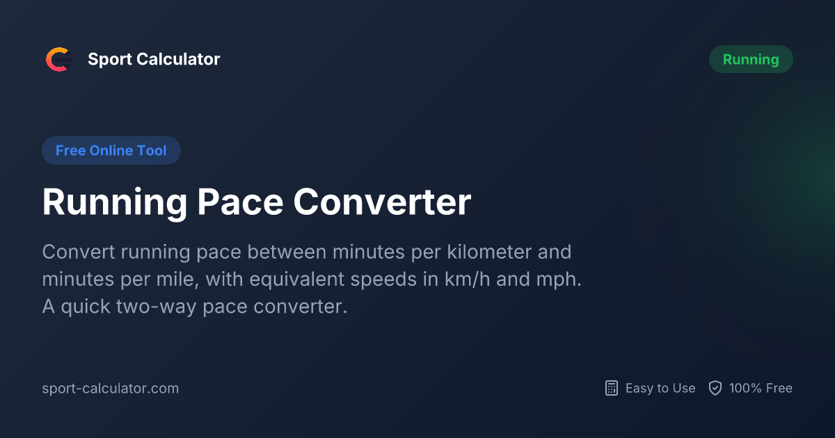 Running Pace Converter | Free & Easy to Use