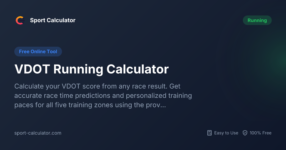 VDOT Running Calculator | Free & Easy to Use