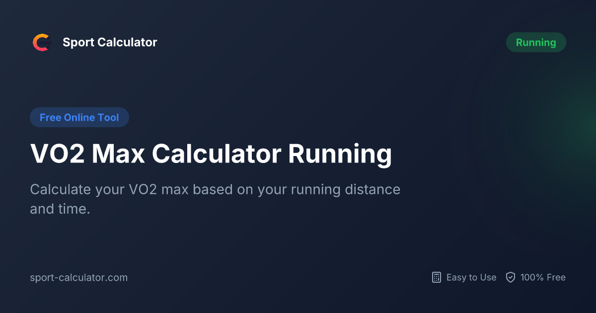 VO2 Max Calculator Running | Free & Easy to Use