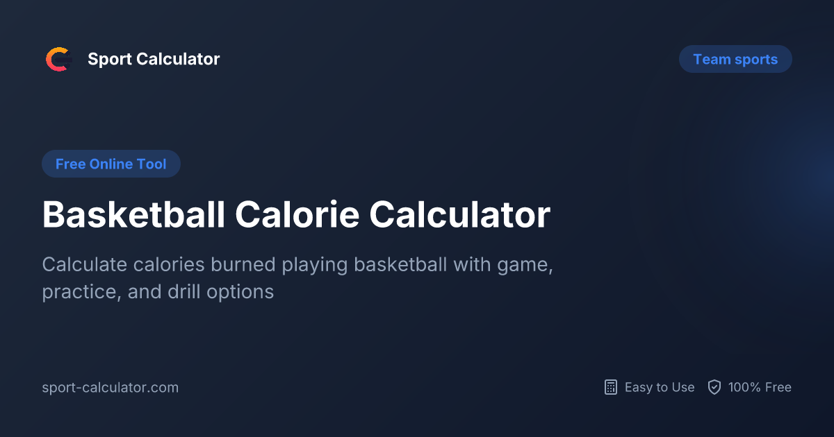 Basketball Calorie Calculator | Free & Easy to Use