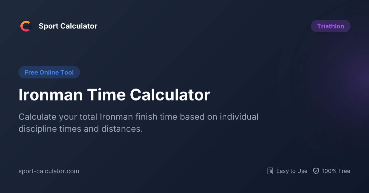 Ironman Time Calculator | Free & Easy to Use