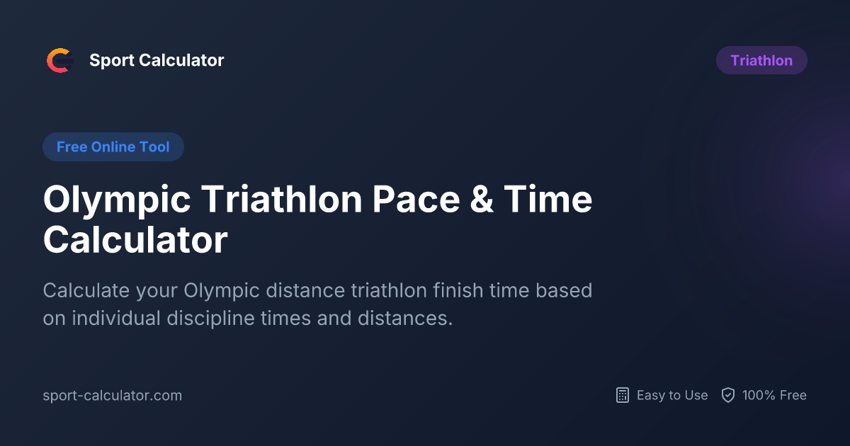 Olympic Triathlon Pace & Time Calculator | Free & Easy to Use