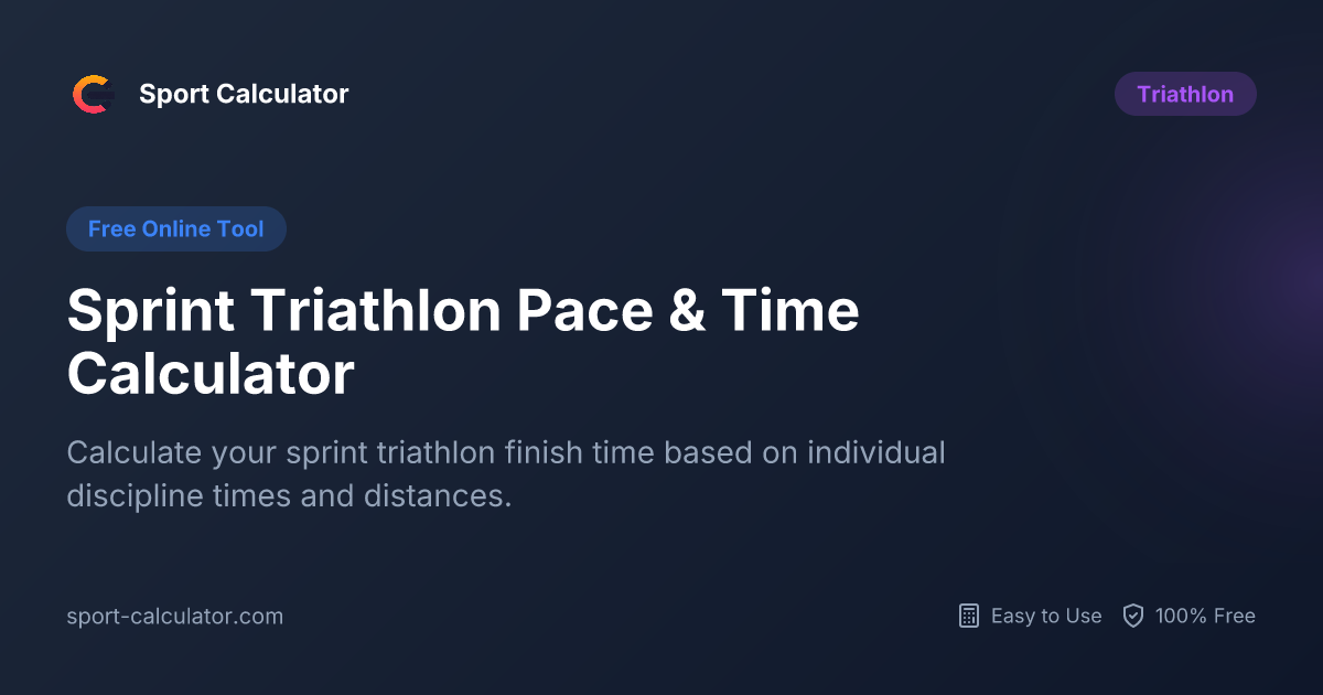 Sprint Triathlon Pace & Time Calculator | Free & Easy to Use