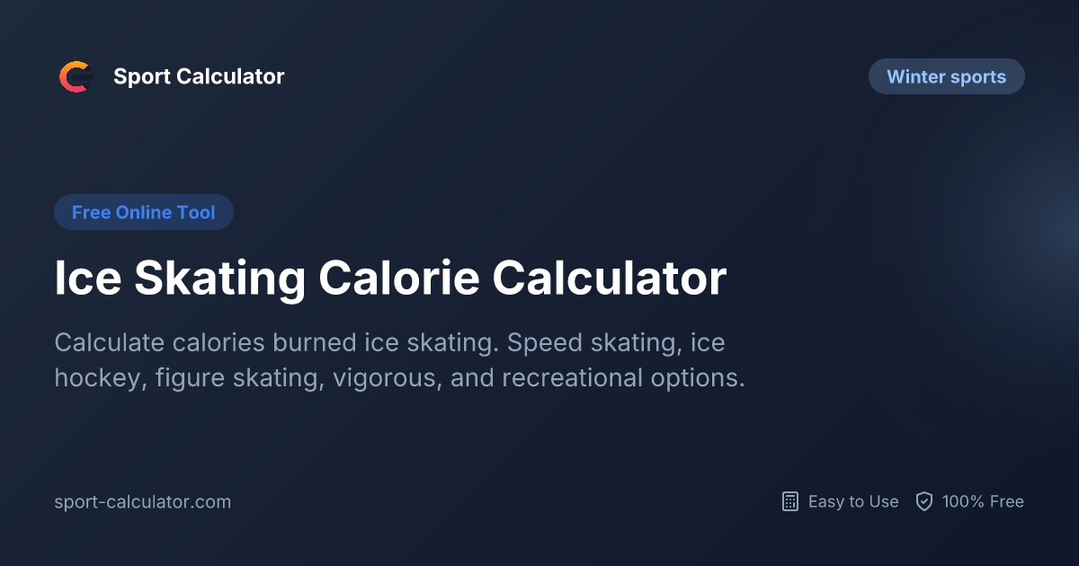 Ice Skating Calorie Calculator | Free & Easy to Use