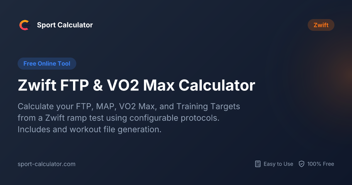 Zwift FTP & VO2 Max Calculator | Free & Easy to Use