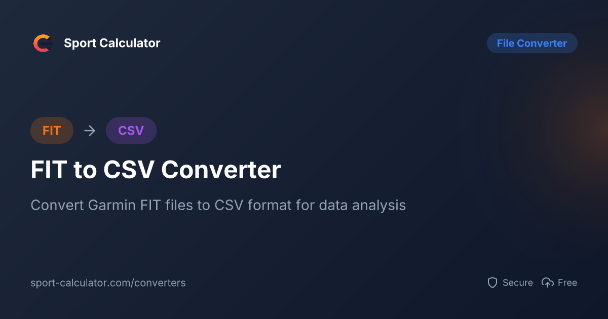 Free Online FIT to CSV Converter | Easy & Secure