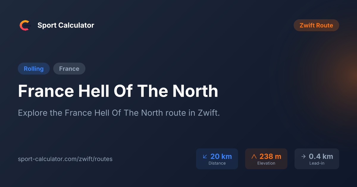 France Hell Of The North - Zwift Route